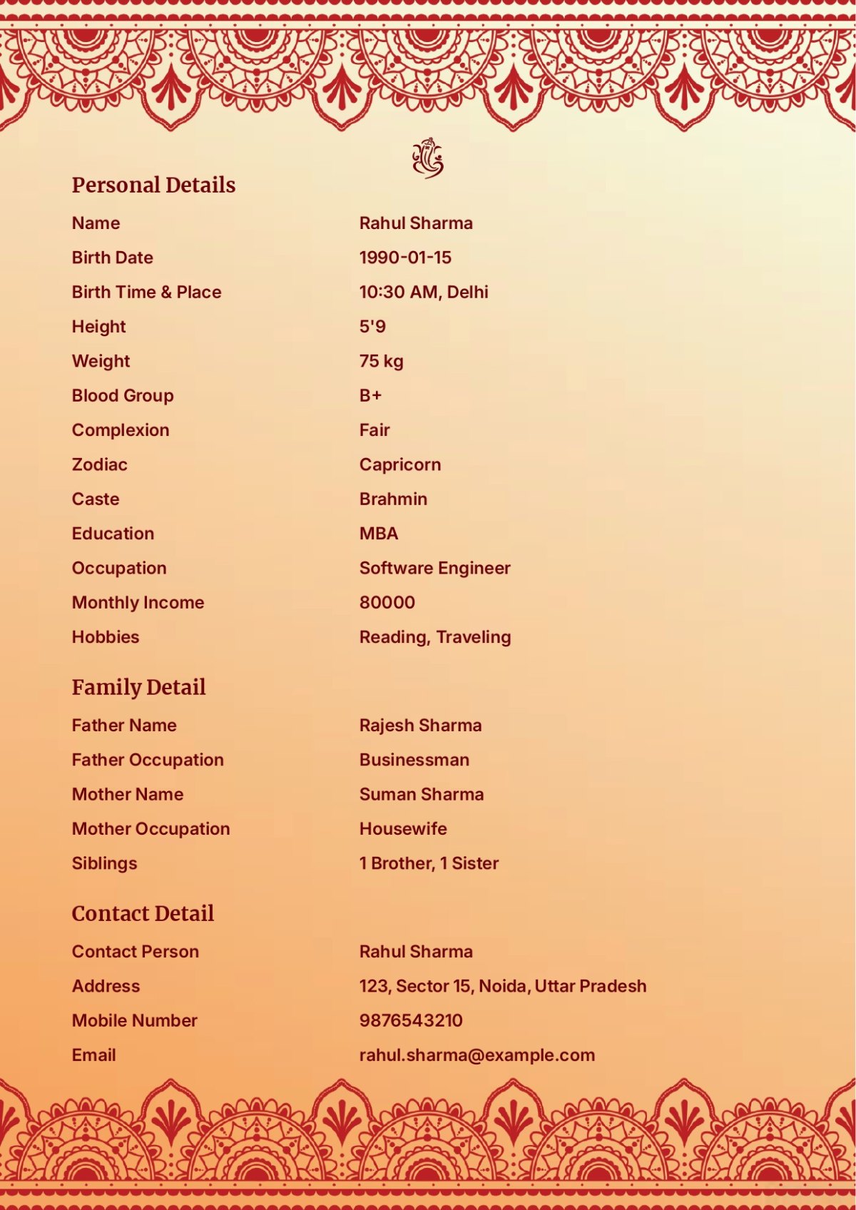 Free Marriage Biodata Maker | Create & Download in 2 Minutes